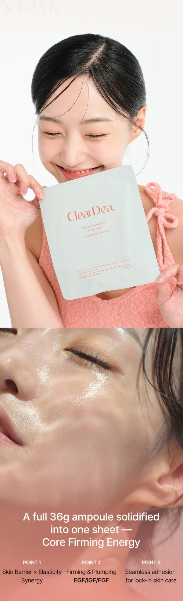 Cleardea, Mucin Collagen EGF Fitting Mask – MYKOCO